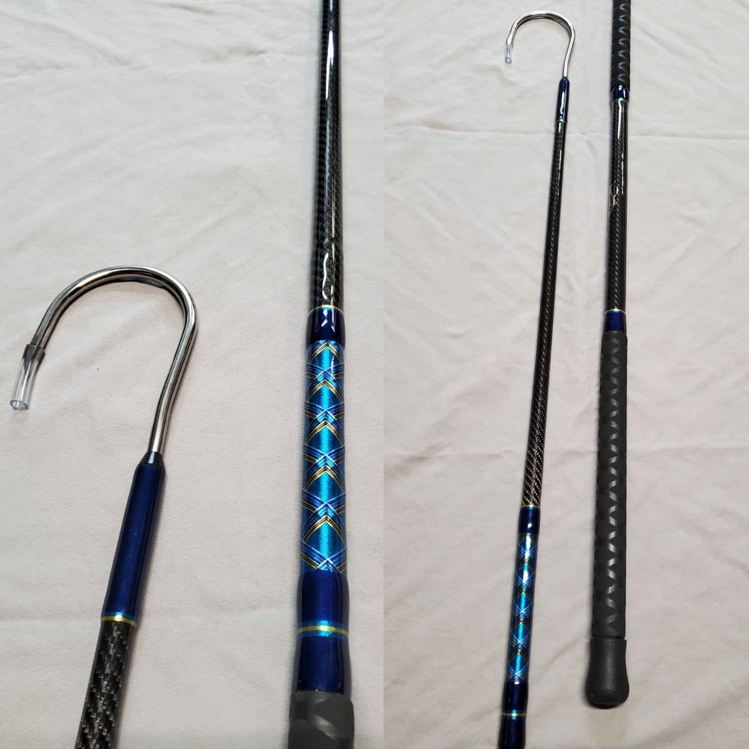 Floating Carbon Fiber Gaffs with Titanium or Stainless Hooks